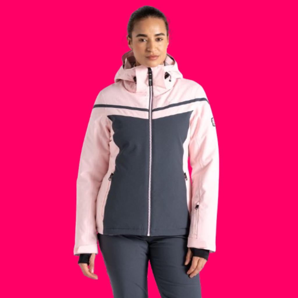 Dare2b Womens Flurry Ski Jacket | Rose Pink Plus Size